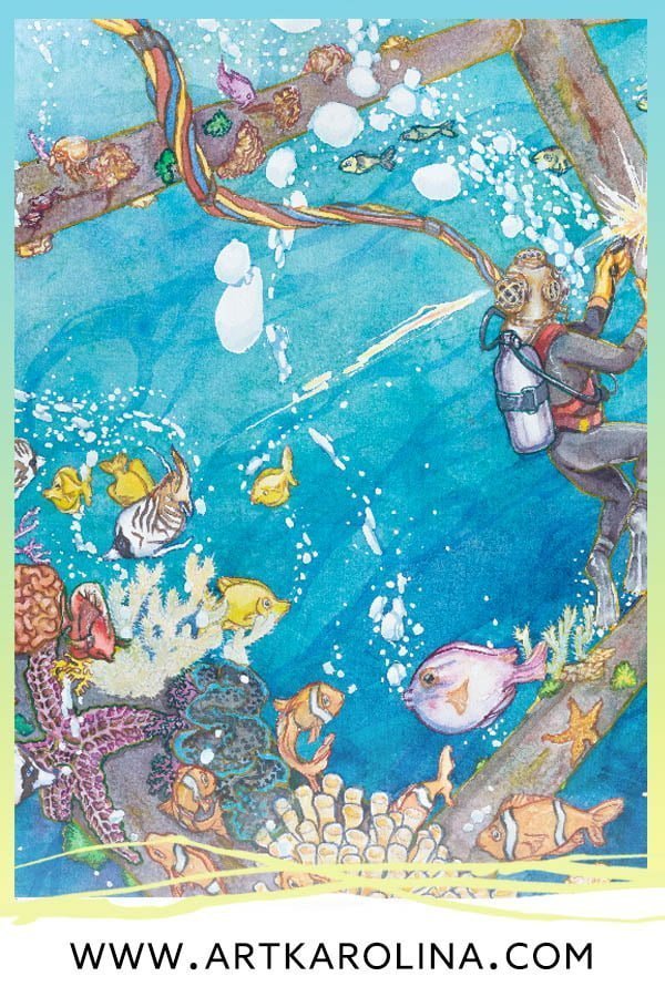 Whimsical Ocean Art prints by Karolina Szablewska